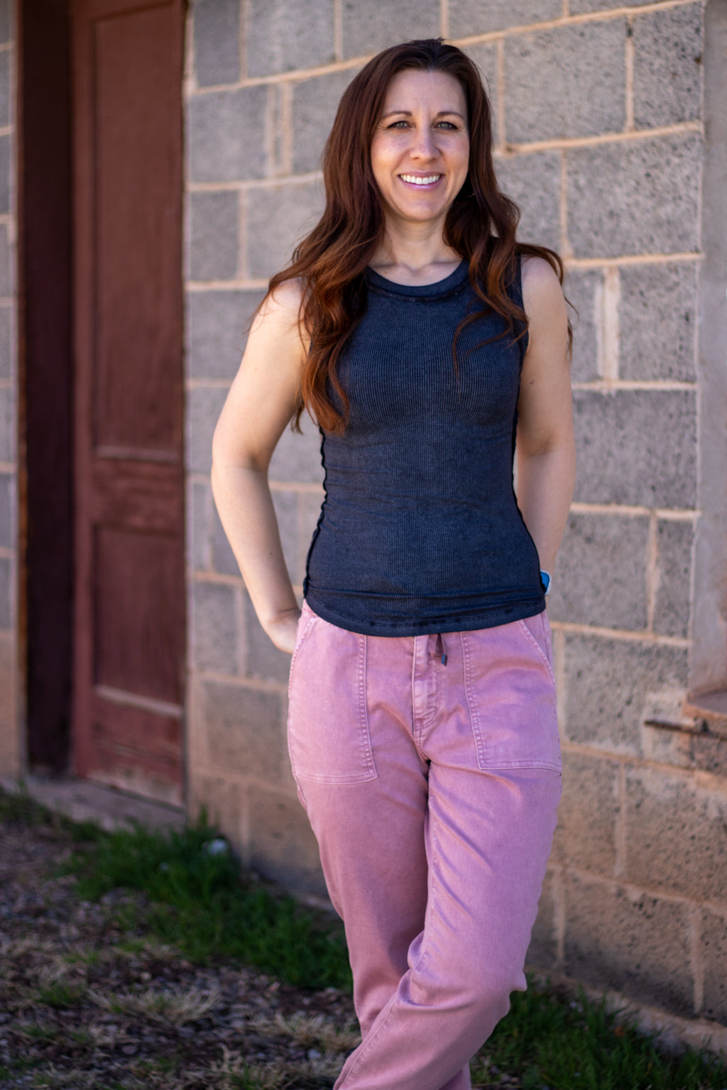 Cassidy Mineral Wash Tank- Ash Black – Love on a Hanger